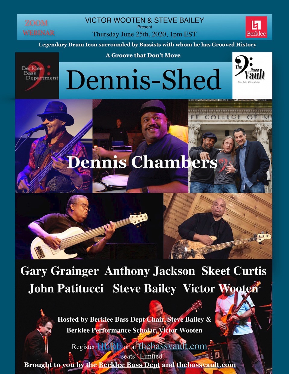 Berklee Presents Dennis Chambers Webinar on June 25th - Bass Magazine